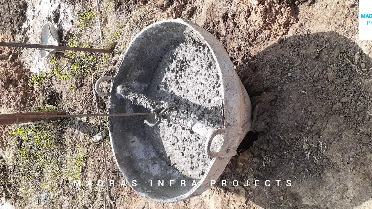 COMPOUND WALL PILE FOUNDATION STEP BY STEP - YouTube