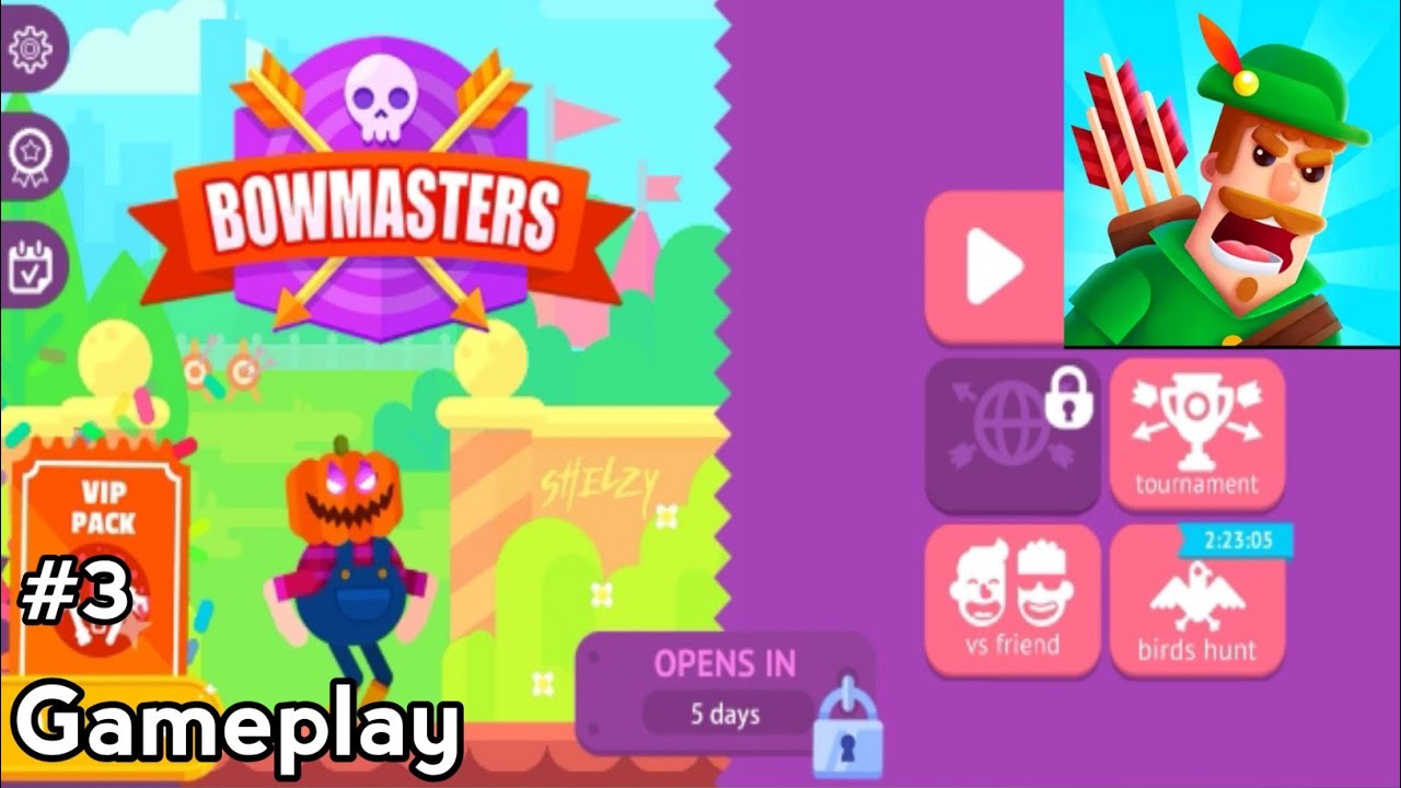 Bowmaster gameplay (1080p60) #3 - YouTube