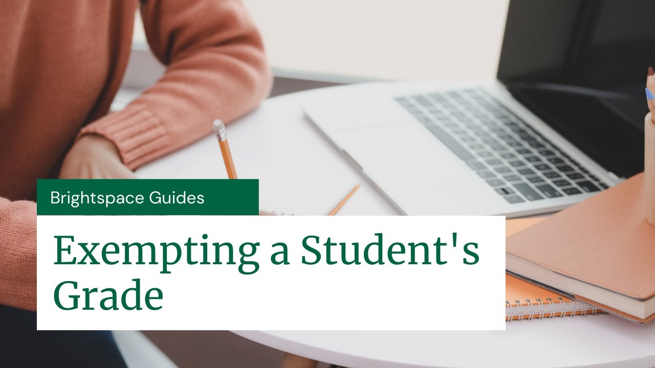 Exempting a Student's Grade - YouTube