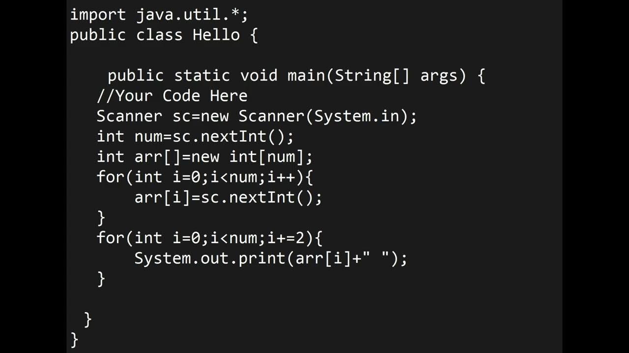 SkillRack-Daily Challenge - Remove every 2nd Integer (Program Id: 8333) 29/01/2023 (JAVA/C ...