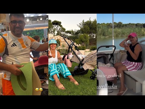 Çinarə Əliyeva Həyat yoldaşı Və Qızı Mədinə İlə İstirahətdə 