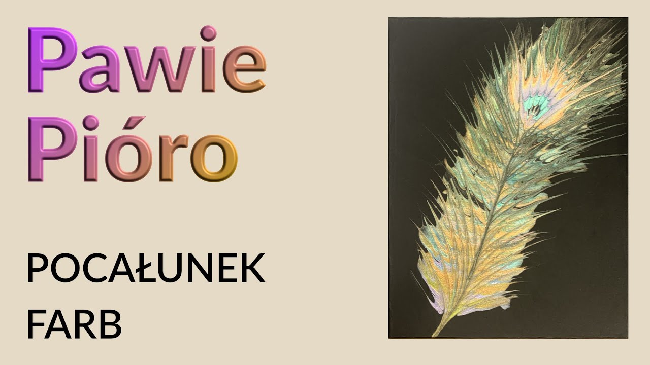 50 PAWIE PIÓRO - techniką pocałunku farb - YouTube