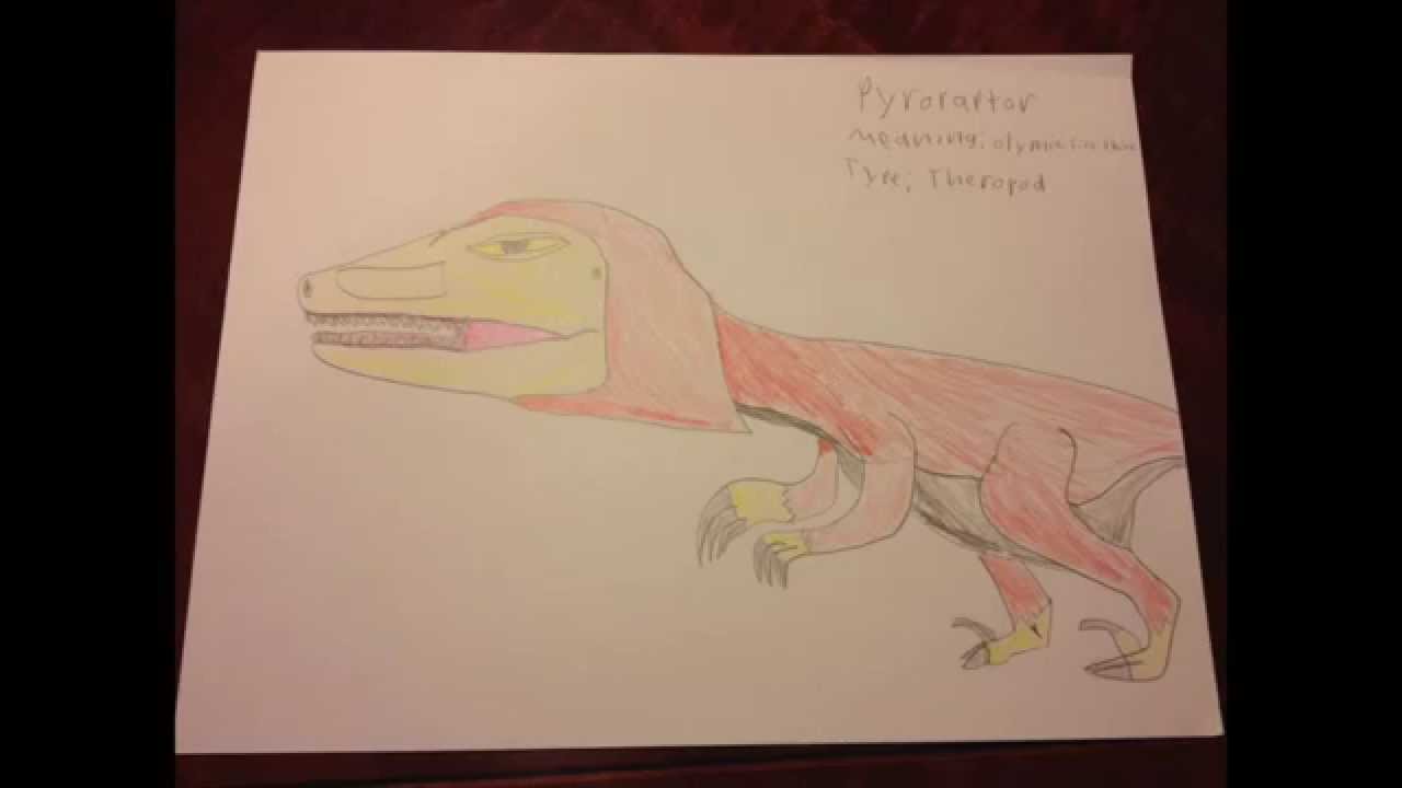 Jurassic Art -Pod the Pyroraptor - YouTube