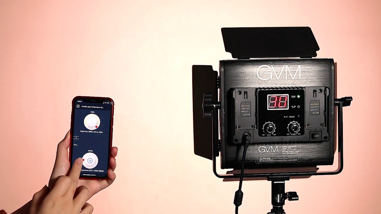 GVM 480LS Bi-Color LED Studio Video Light - YouTube