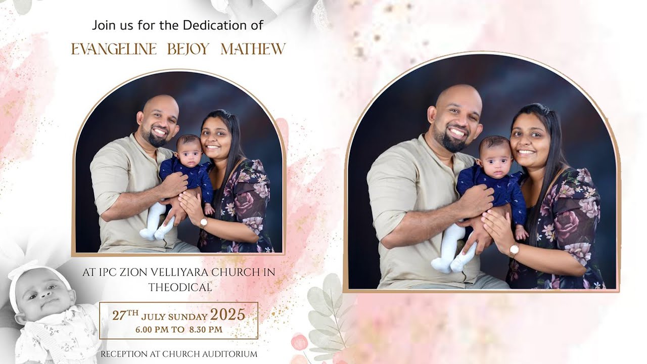 The Baby Dedication Service of EVANGELINE BEJOY MATHEW - 27th July 2025 @KAHALAMTV #3707 - YouTube
