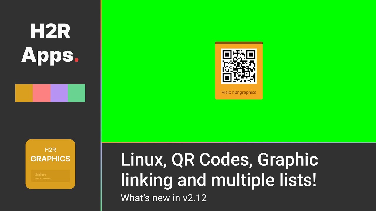 Linux, QR Codes, Graphic linking and multiple lists! // New in H2R ...