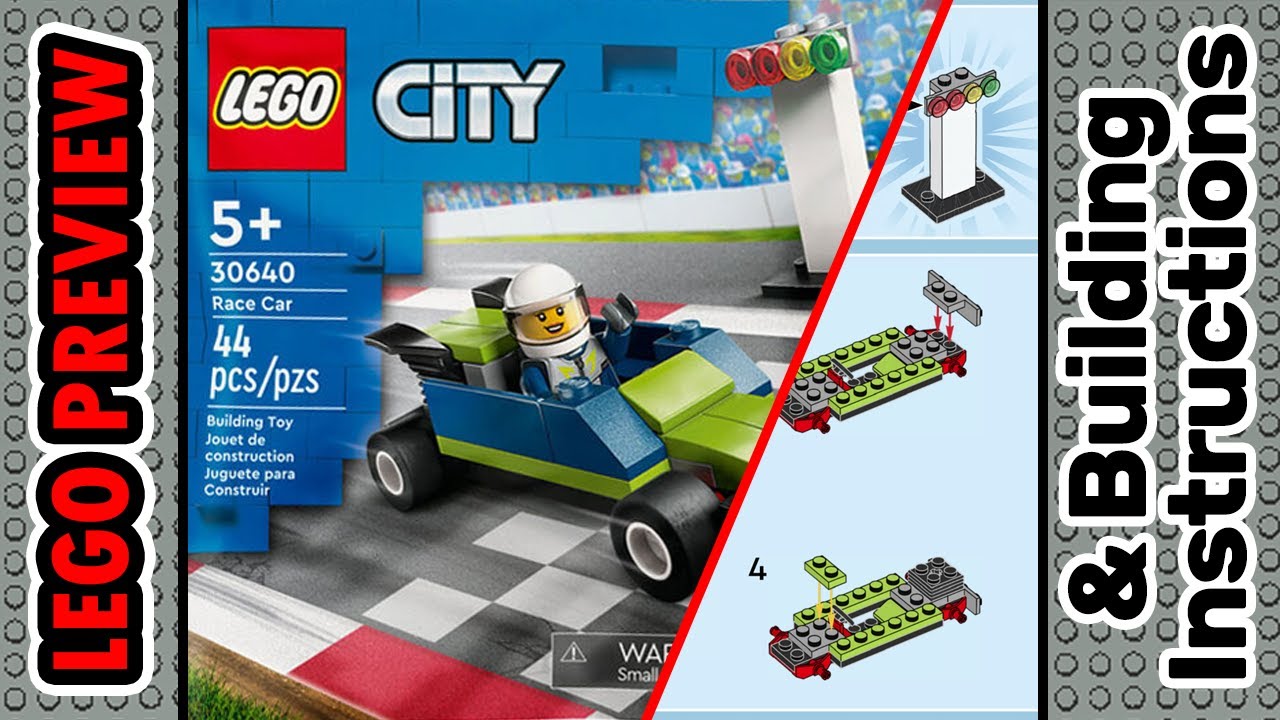 PREVIEW: 30640, LEGO CITY, Race Car & Building Instructions! LEGO 2023 ...