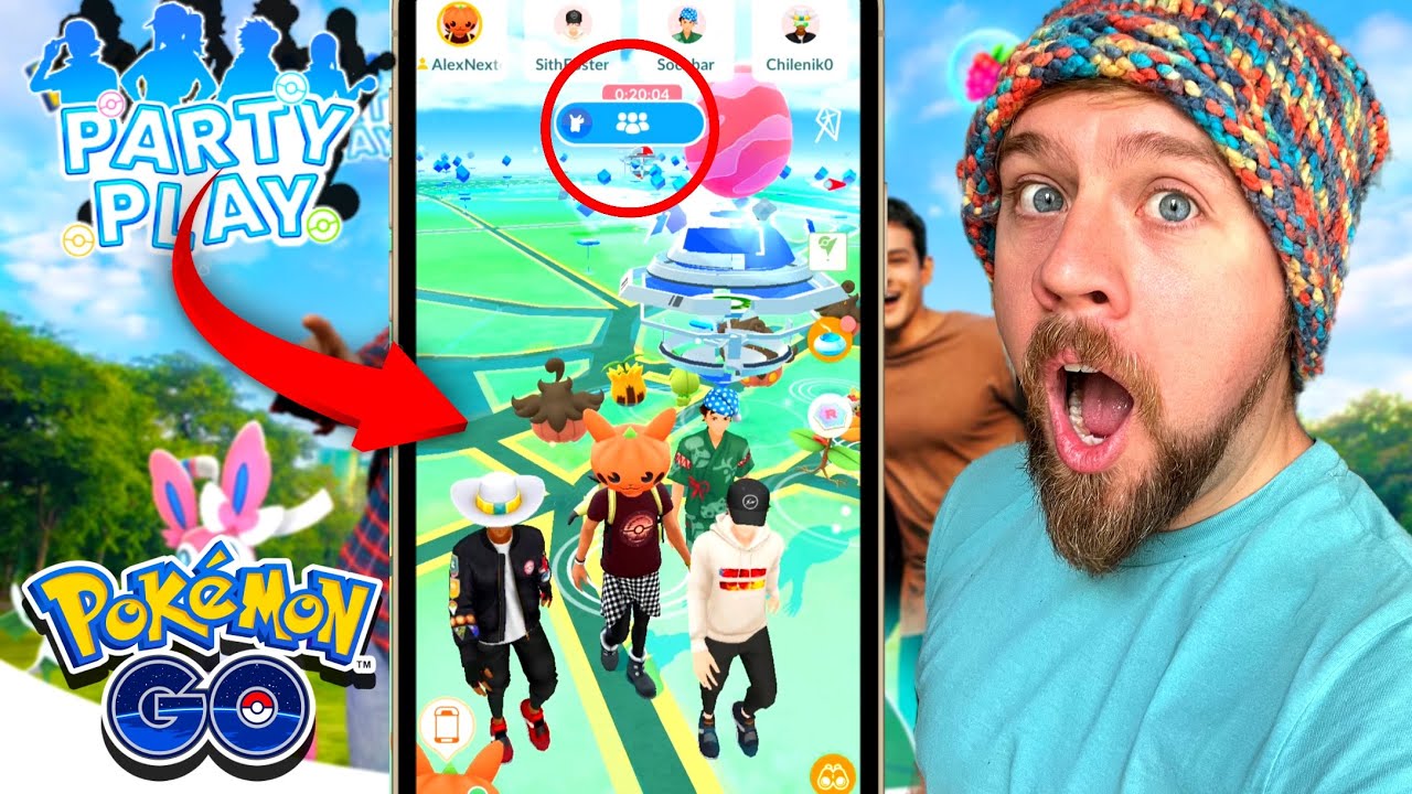 HOW TO USE *PARTY PLAY* IN POKEMON GO.. THIS IS SO MUCH FUN!! - YouTube
