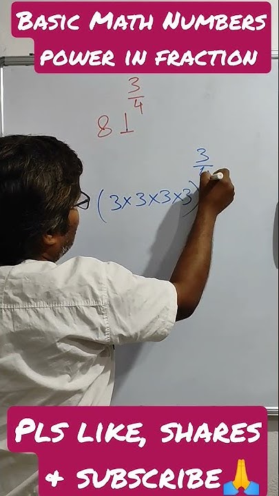 Basic Math || Number Power in Fraction || - YouTube