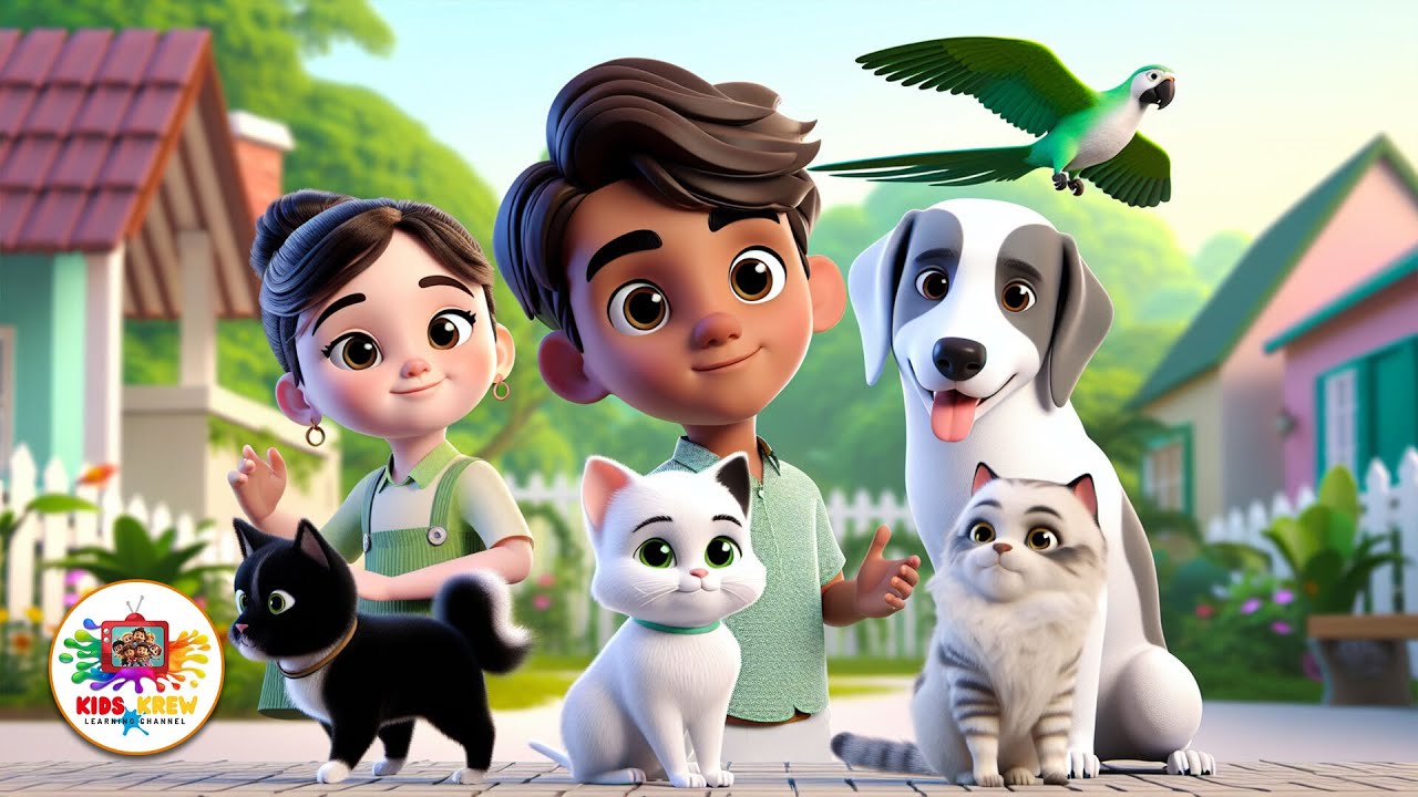 The Pet Song | I Have A Pet | Animal Song | Kids Krew Nursery Rhyme And ...