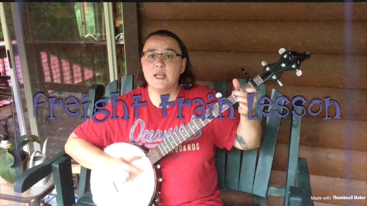 Freight Train clawhammer banjo lesson - YouTube