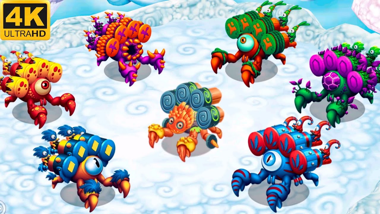 Prismatic Drummidary - all versions (My Singing Monsters: Dawn Of Fire ...