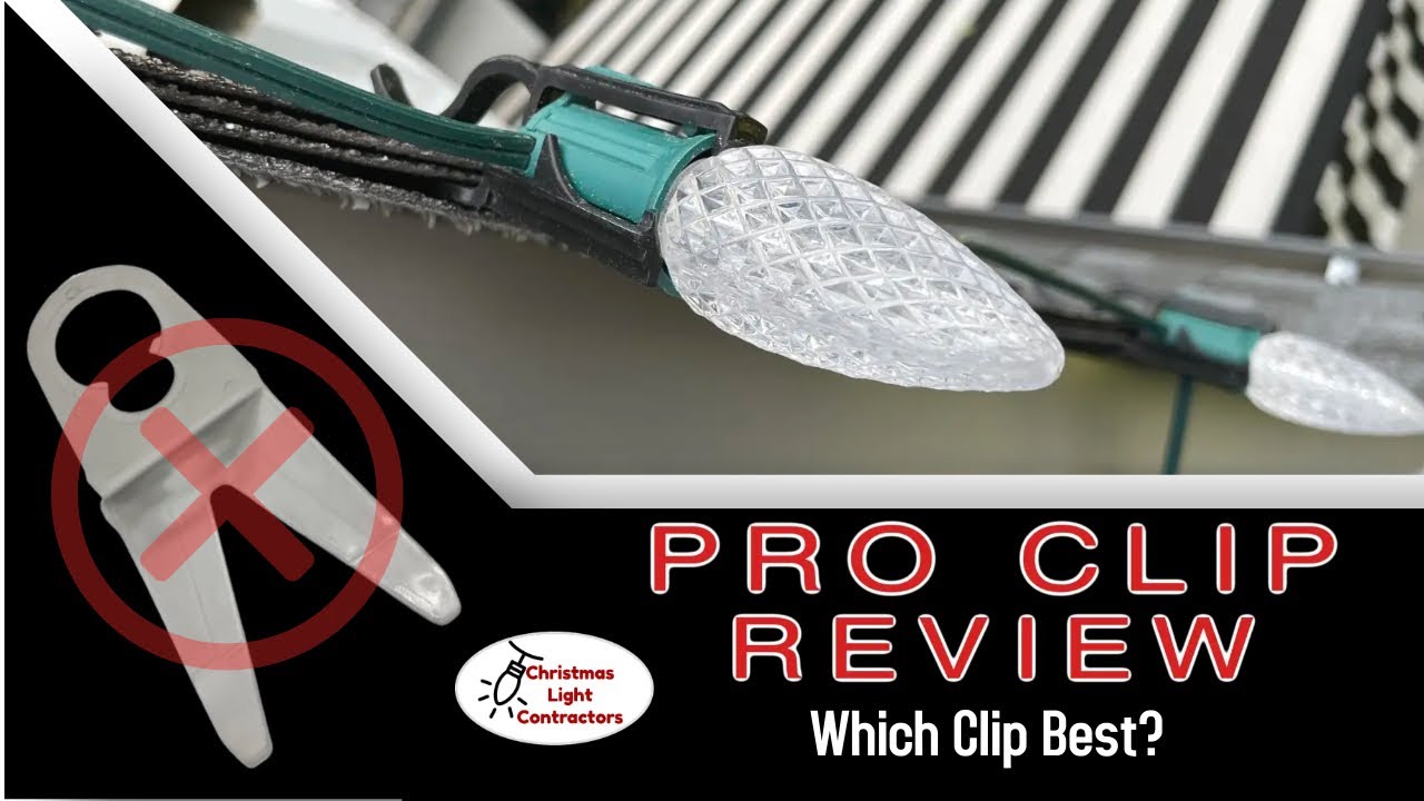 Pro Clip Review vs Shingle tab clips for Christmas light c9 bulbs - YouTube