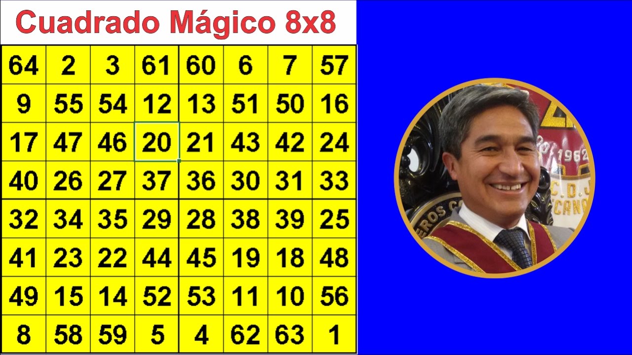 Cuadrado Mágico de 8x8 - FÁCIL - YouTube