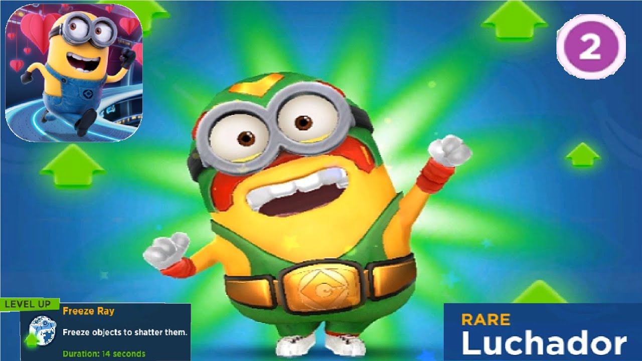 Minion Rush Level Up NEW Costume LUCHADOR gameplay walkthrough ios ...