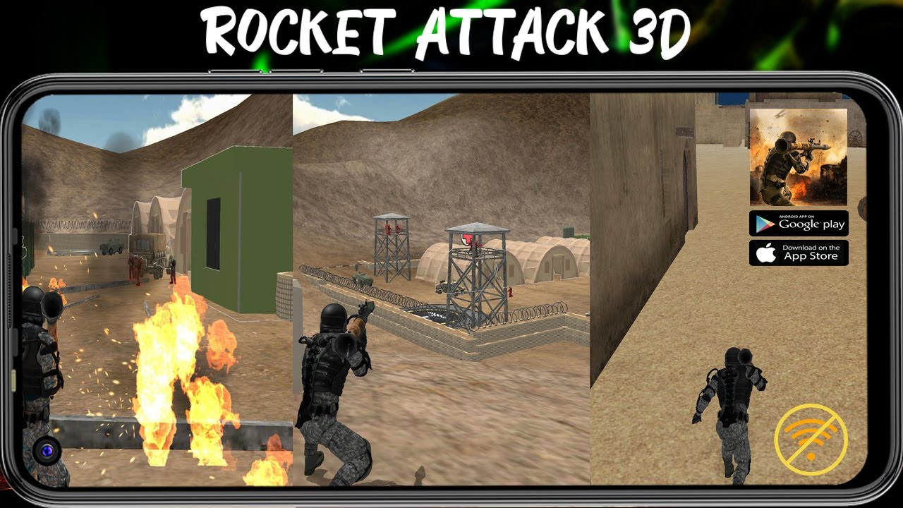 Rocket Attack 3D Gameplay (Android,iOS) | Offline RPG Shooting - YouTube