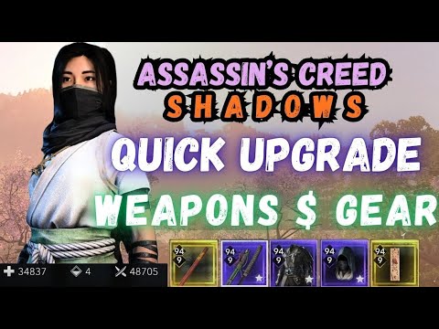 AC Shadows: UNBELIEVABLY QUICK Way to Upgrade Weapons and Gear - YouTube