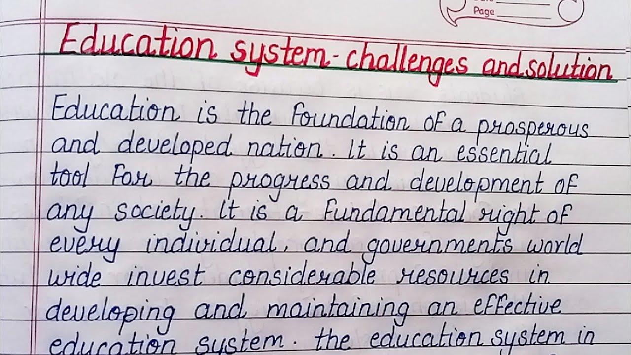 Essay on Education system - challenges and Solutions | Indian education ...