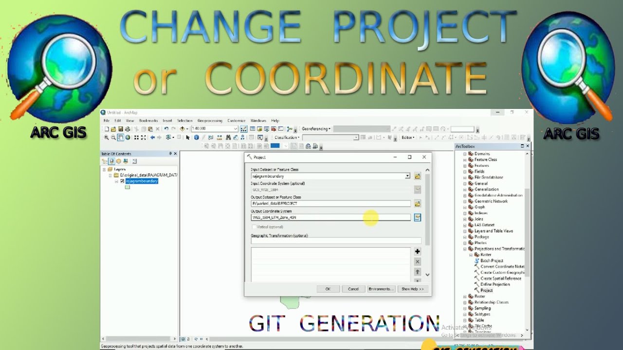 CHANGE PROJECTION or COORDINATE SYSTEM - YouTube