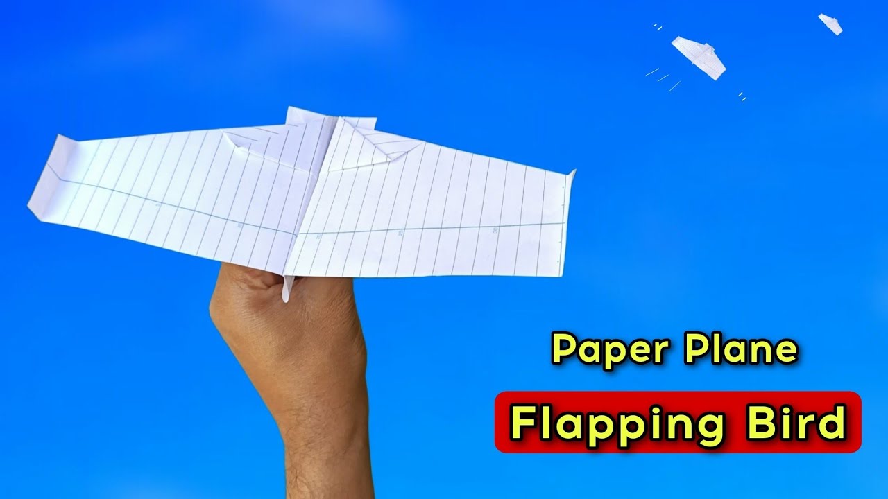flapping bird plane (like bat), how to make paper bird plane, best ...