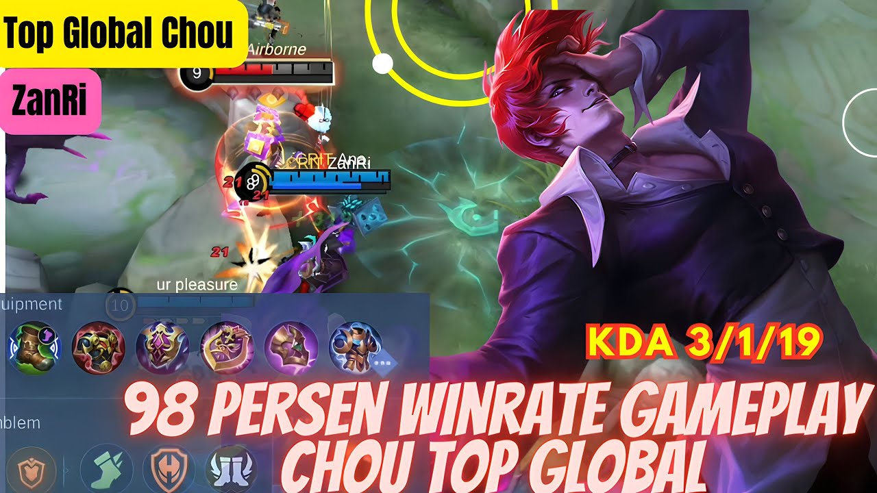 98 Persen Winrate Chou | Gameplay Chou Roam Top Global | Best Build ...
