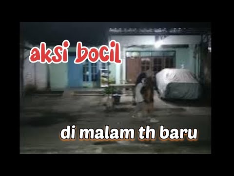 aksi bocil saat rekam video sendiri di momen malam th baru 2023