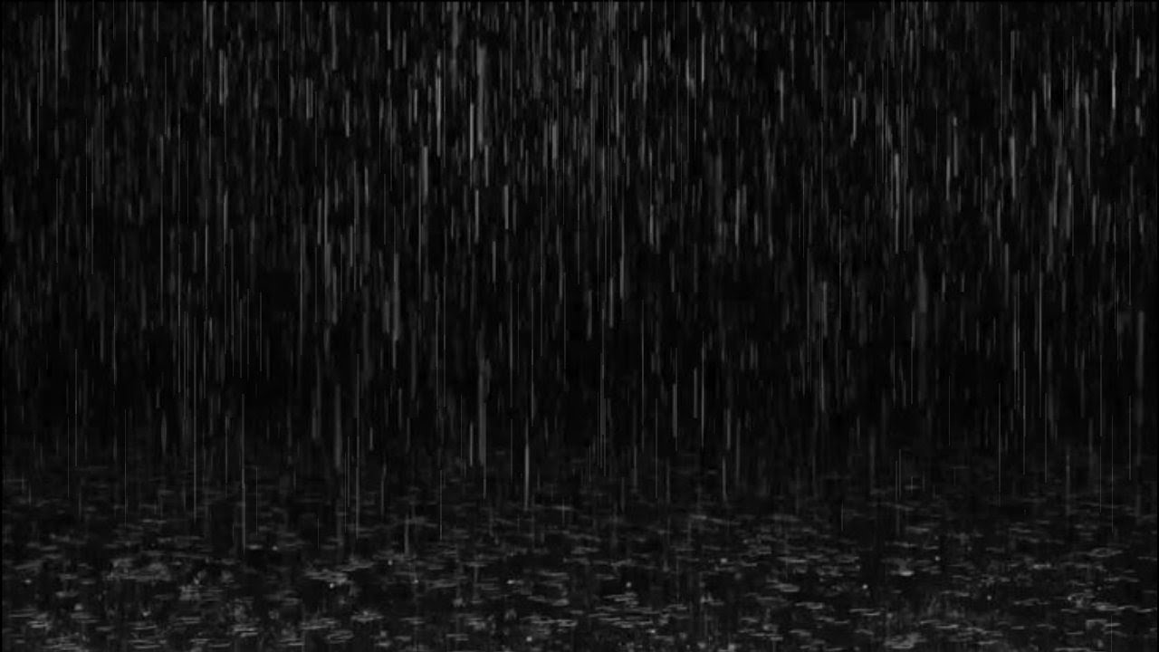 10 HOURS soft rain souds for sleep fast | black screen - rain sounds ...