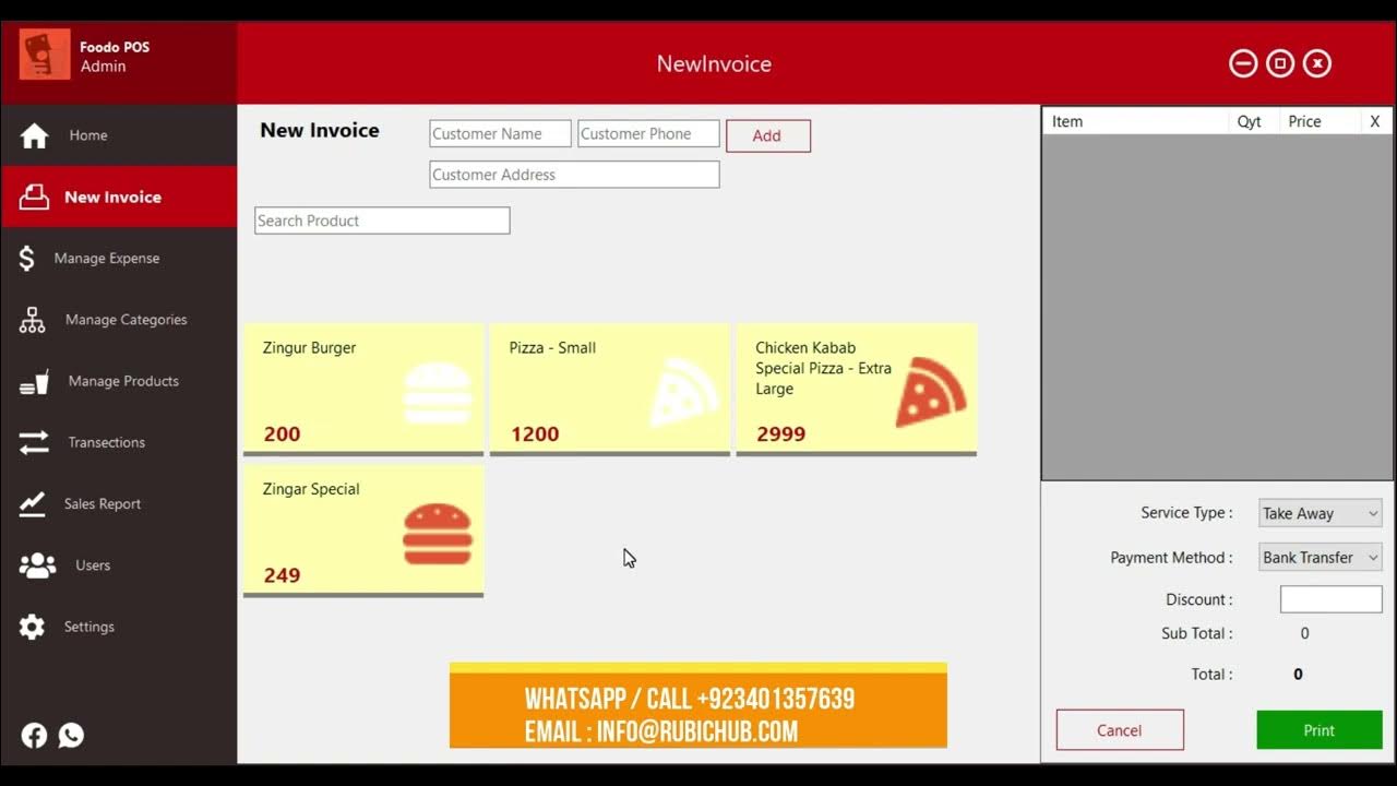 Fast Food Management System - Fast Food Billing Software - YouTube