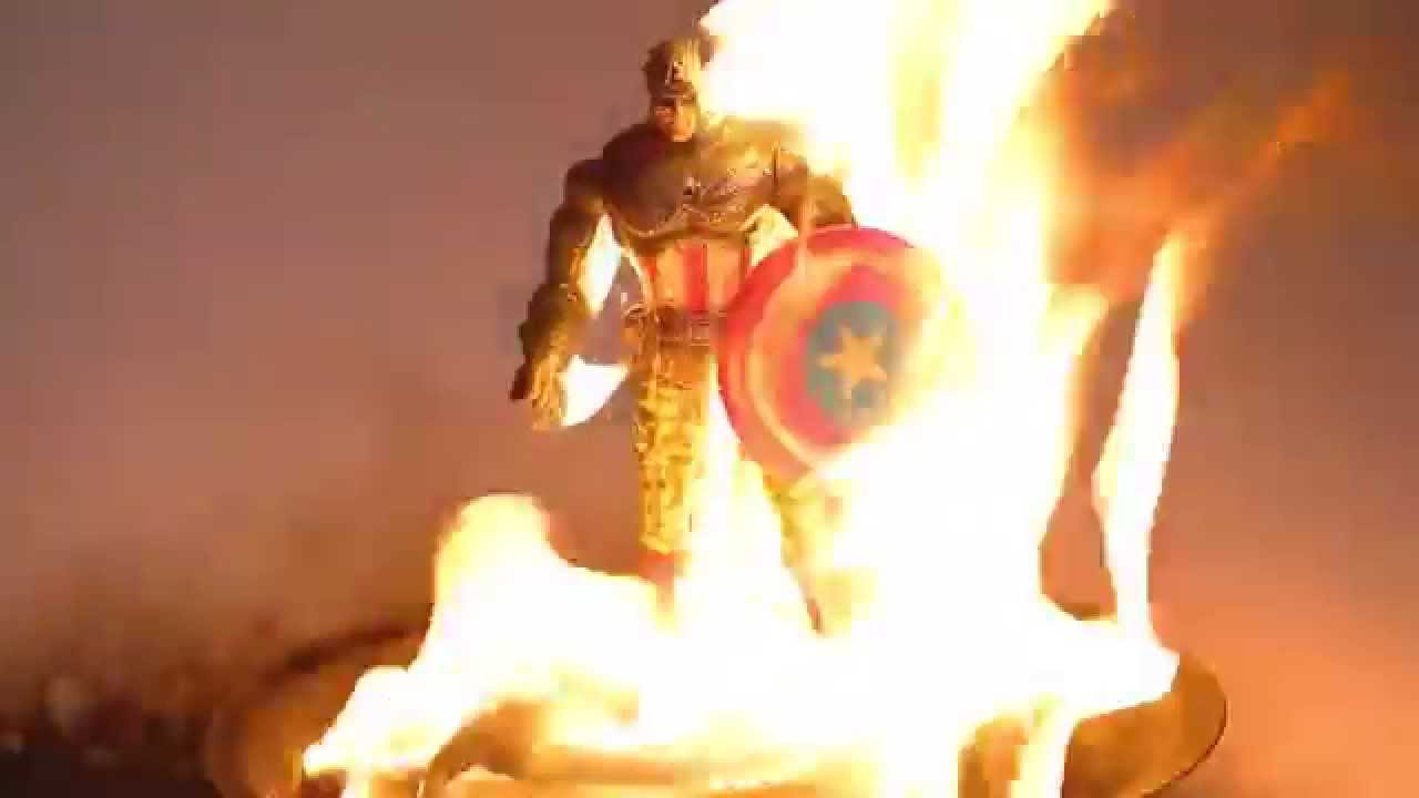 Burning Captain America - YouTube