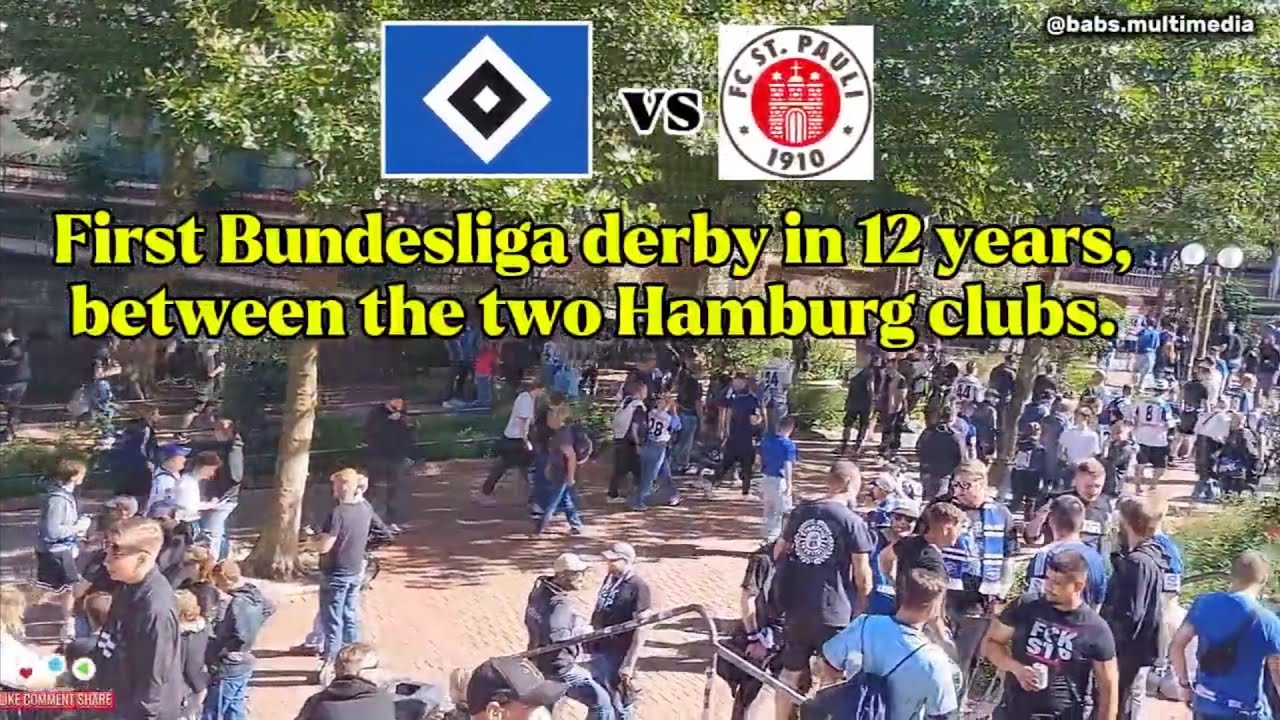 HSV vs. St. Pauli 2025 | Fans March, Chants & Atmosphere in Hamburg ...