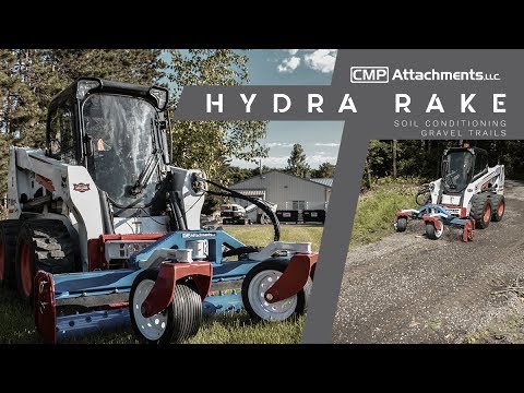 CMP Attachments Soil Conditioning with Skid Steer Power Rake - YouTube