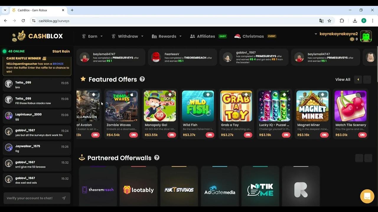 HOW TO GET FREE ROBUX ON cashblox.gg #ad #robux - YouTube