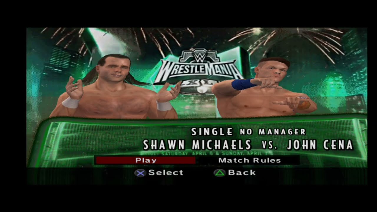 Shawn Michaels vs John Cena in wwe svr 2007 2k24 mod in aether sx2 ...
