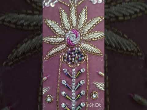 #embroidery parda jari work border - YouTube