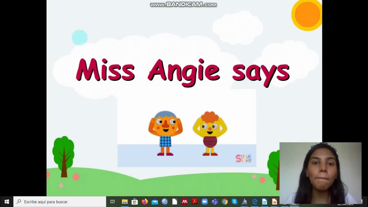 Miss Angie says game - YouTube
