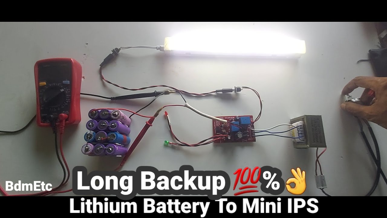 How To Lithium Battery To Mini IPS - YouTube