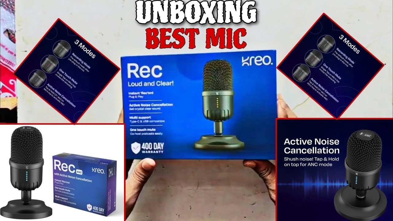 Best Mic Unboxing Video // KREO mic rec Video // Sabse Achha Mic ...