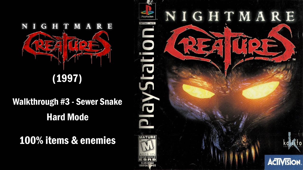 Nightmare Creatures (1997) Walkthrough #3 Sewer Snake Boss -Hard Mode ...