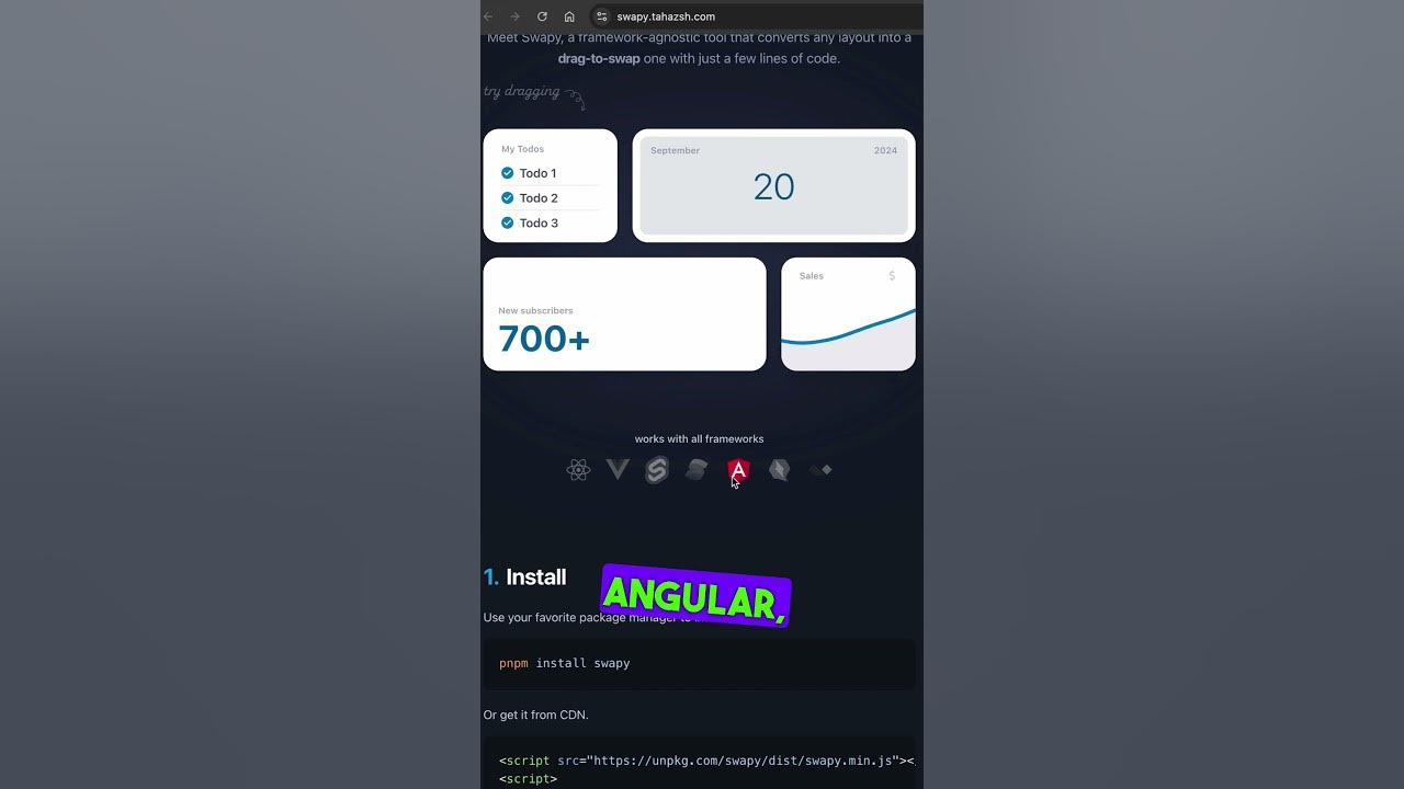 Add Drag & Drop to React & Next.js in 60 Seconds with Swapy.js! - YouTube
