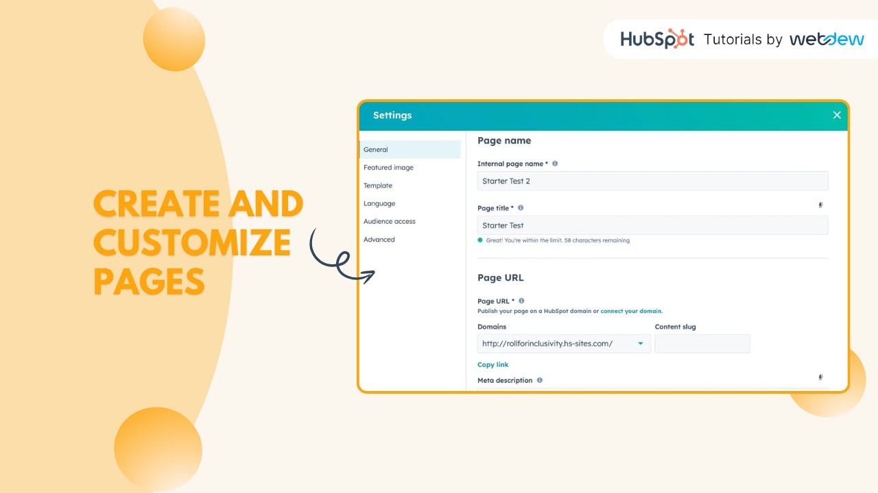 How to create and customize pages in HubSpot - YouTube