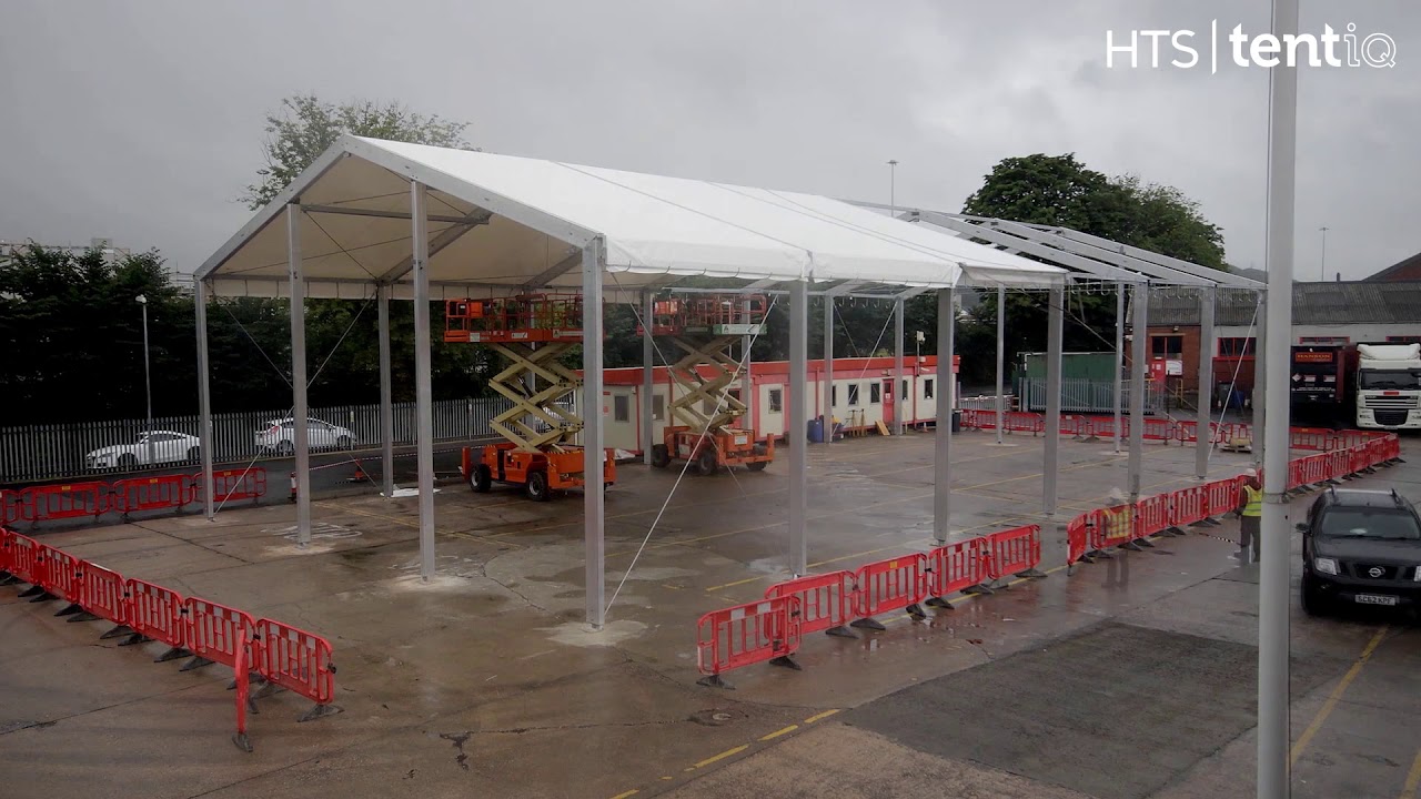 Industrial Temporary Building Construction Timelapse - YouTube