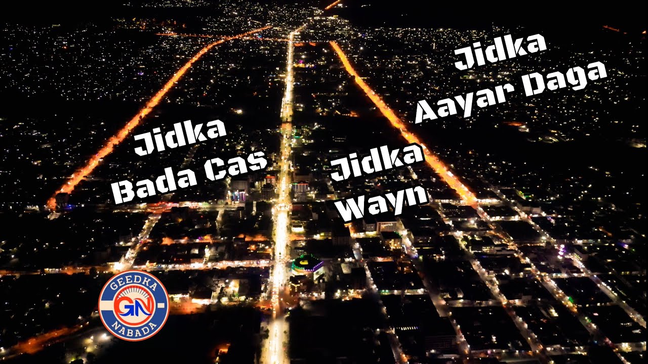 Drone Night Scene of Jigjiga Roads | Wadooyinka Jigjiga oo Hawada Laga ...