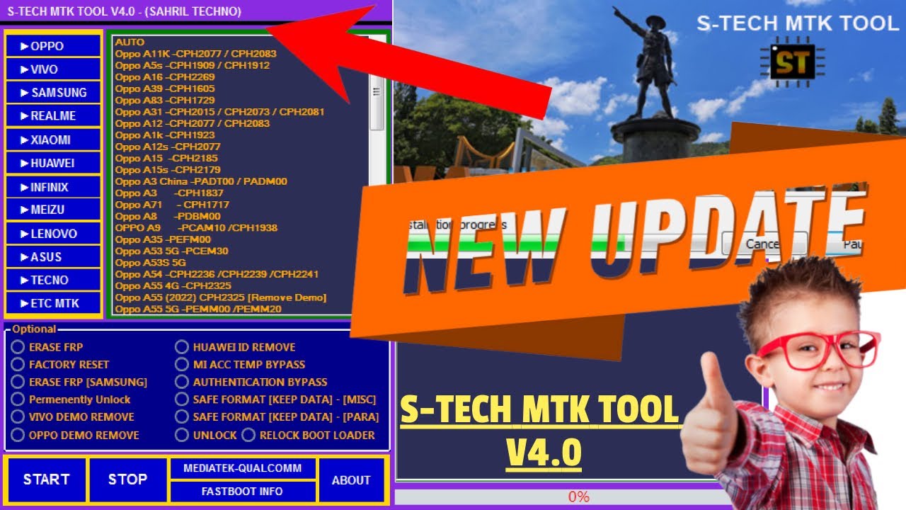NEW UPDATE !! S-TECH MTK TOOL V4.0 - MTK_QC || Best Tool For Repair And ...