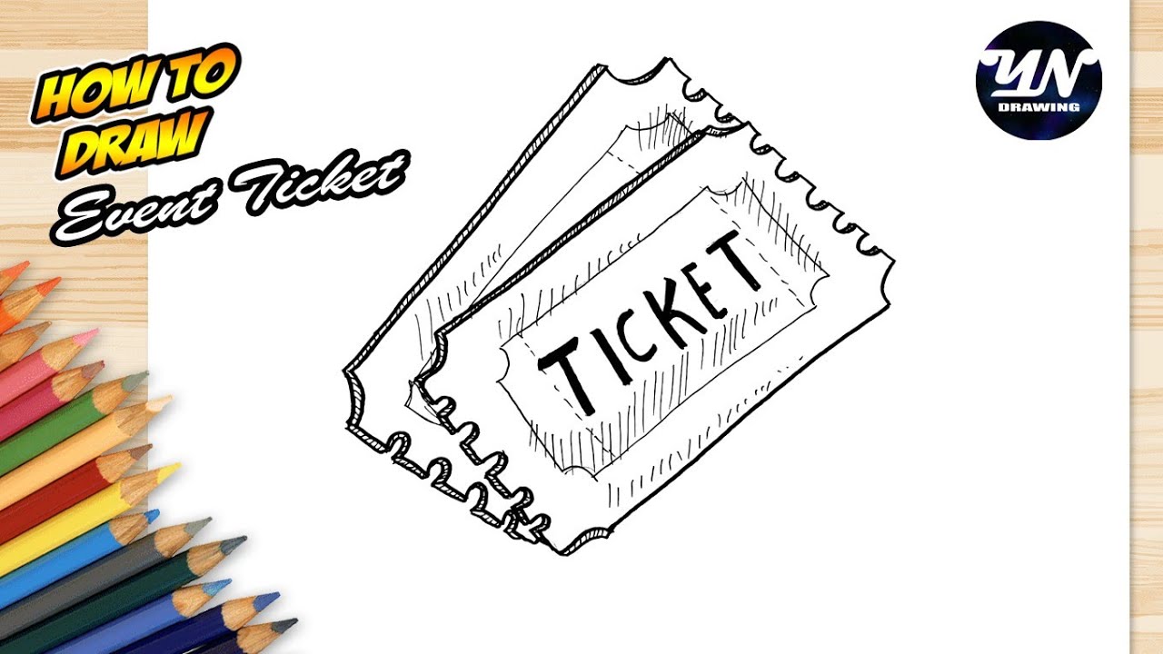 How to Draw Event Ticket - YouTube