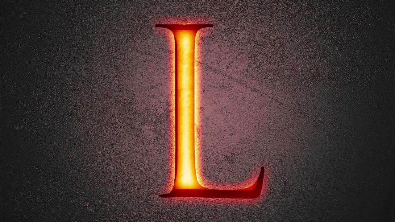 Letter L shining on stone background, seamless looping, 4K | 60 minutes ...