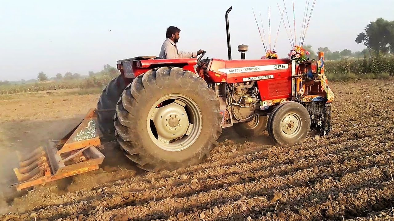 Millat MF 385 Tractor with Cultivator 🔥 🔥 - YouTube