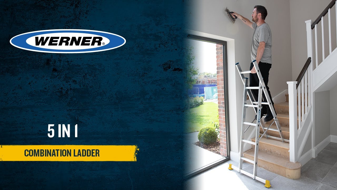 Setting up a Werner 5 in 1 combination ladder - YouTube