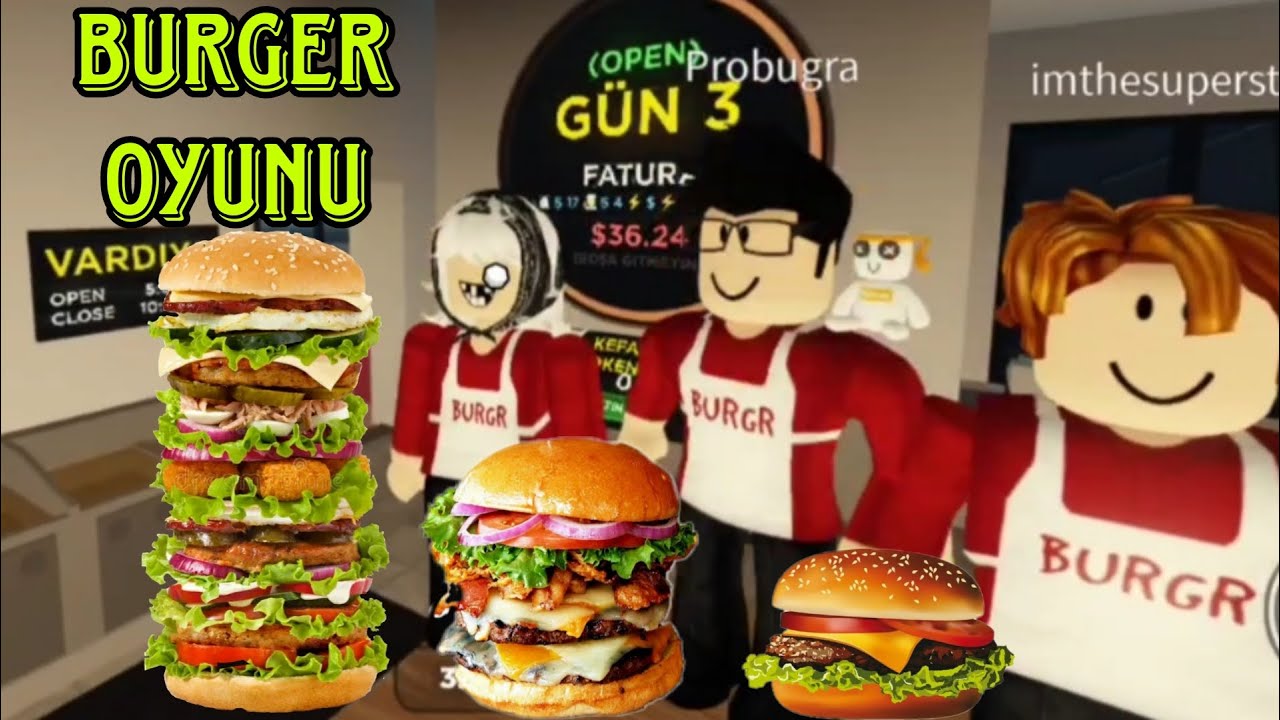 BURGER OYUNU | ROBLOX BURGER GAME 🍔 - YouTube