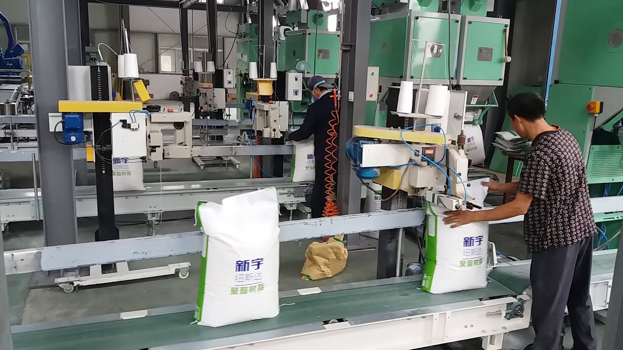 The Best Economic Way To Pack Fill Granules Into Bags 25kg per bag HDPE ...