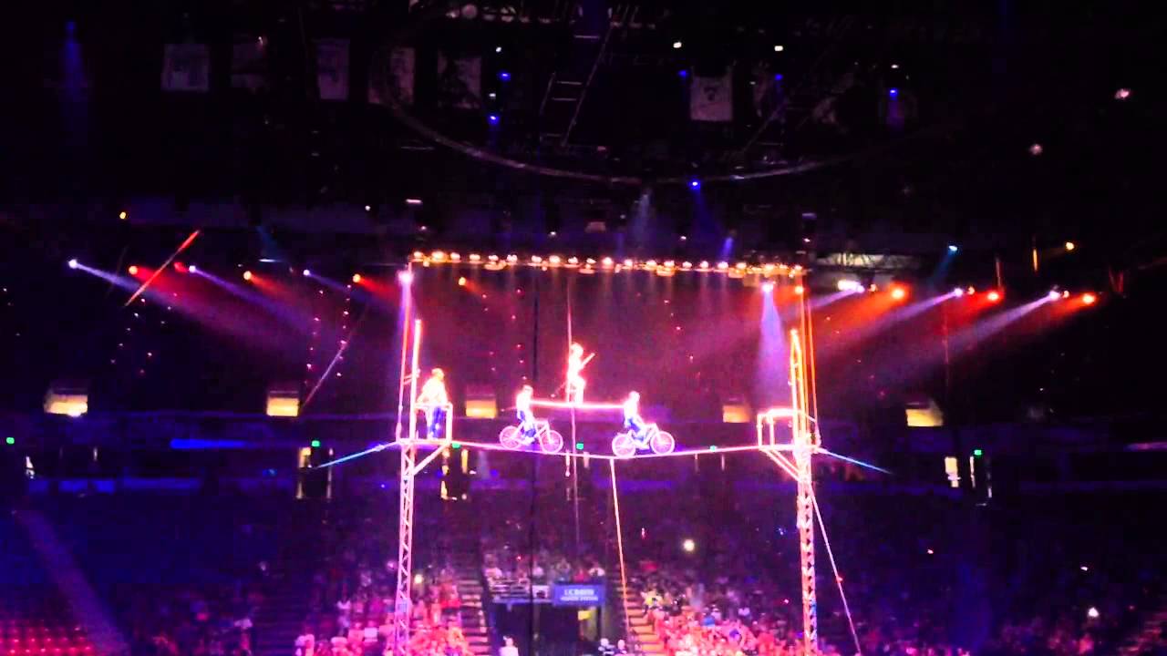 Circus bikes, chairs, ropes, and poles - YouTube